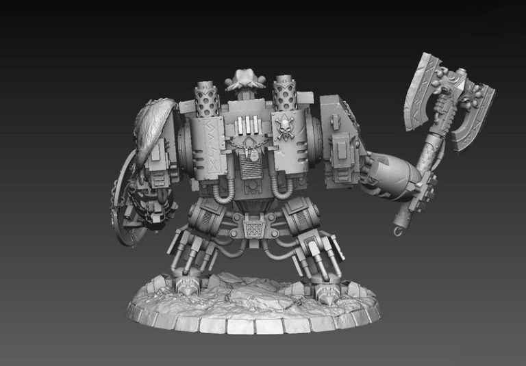 Desire FX 3d models | Space Wolves Venerable Dreadnought 3D print model