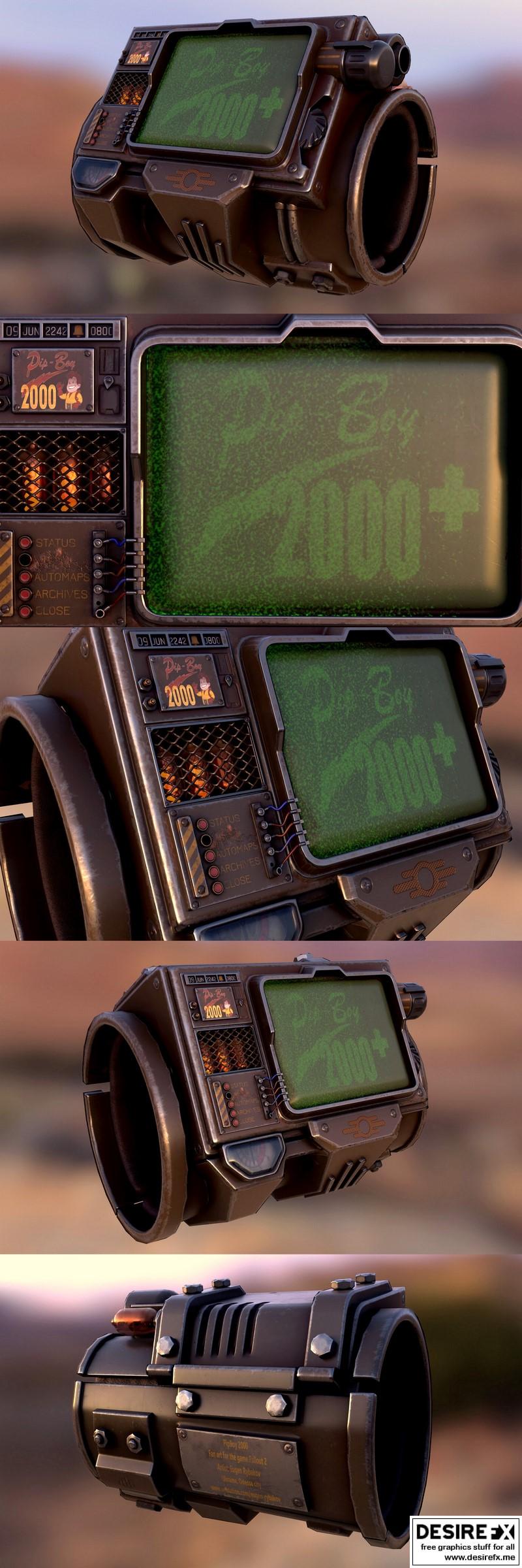 Desire FX 3d models | Pip Boy 2000