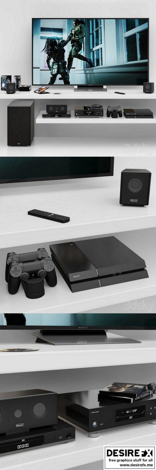 Desire FX 3d models | Sony 55 4K HDR 3D Model