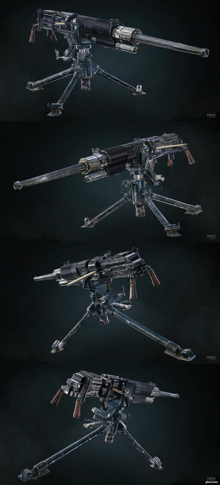 Desire FX 3d models | Type 92 Heavy Machine Gun – 3D Model
