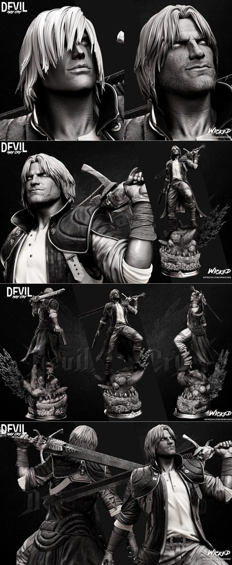 Desire FX 3d models | WICKED – Dante Statue Devil May Cry – 3D Print ...