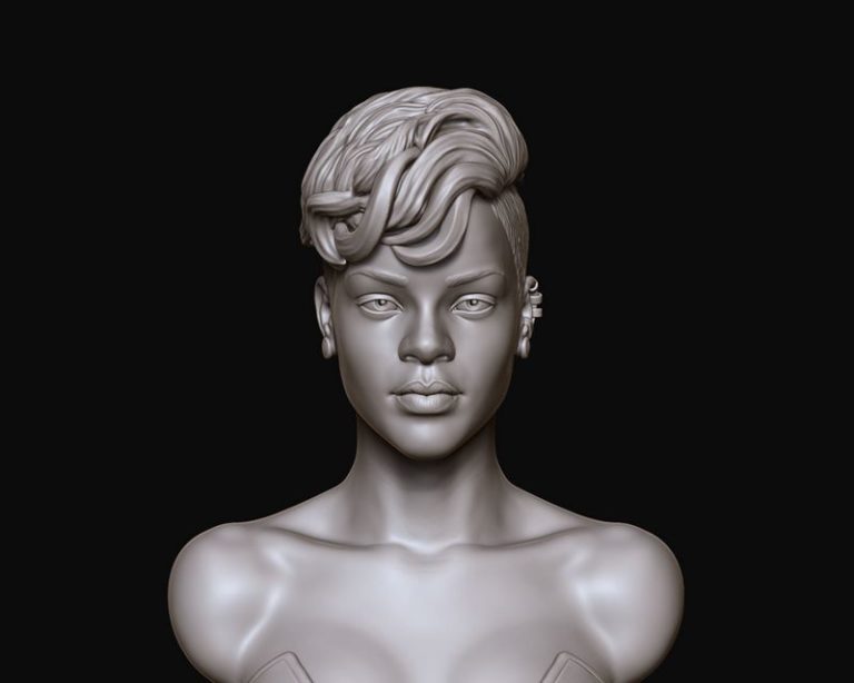 Desire FX 3d models | STL Bust Sculpture of Actress for 3D Printing