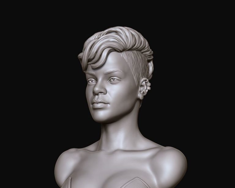 Desire FX 3d models | STL Bust Sculpture of Actress for 3D Printing