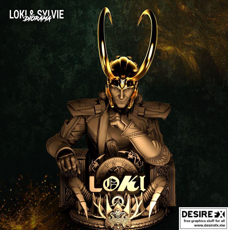 Desire FX 3d models | Marvel Loki Bust STL 3D print model