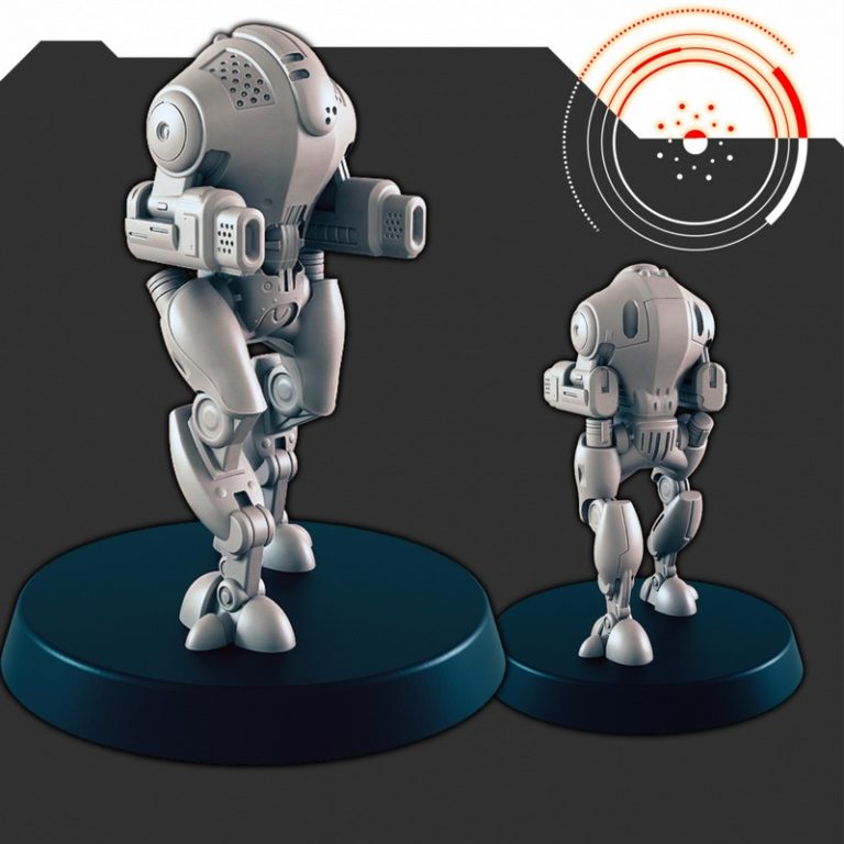 Desire FX 3d models | Sci-Fi Large Defense Bot – 3D Print Model STL