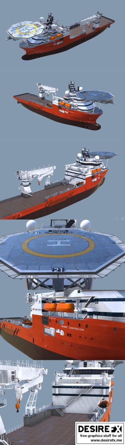 Desire FX 3d models | Seabed Constructor Vessel – 3D Model