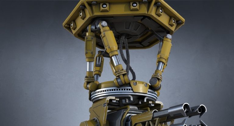 Desire FX 3d models | Sci-Fi Security Turret PBR