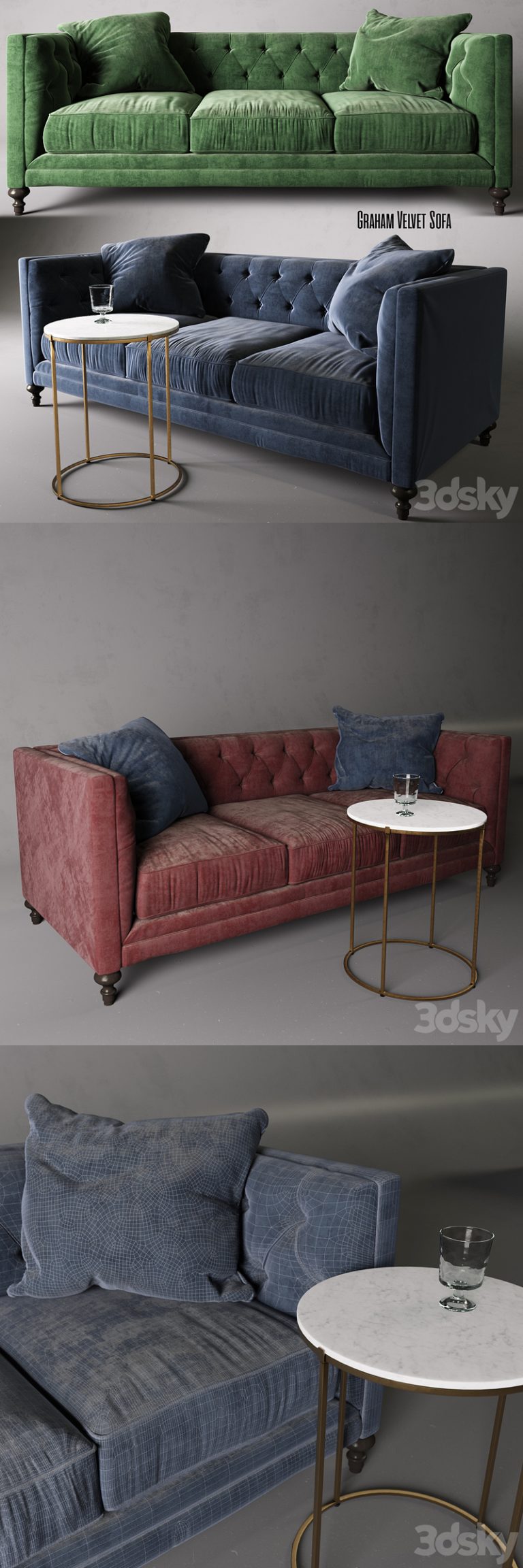 Desire FX 3d models | Leavenworth Side Table & Graham Velvet Sofa – 3D ...