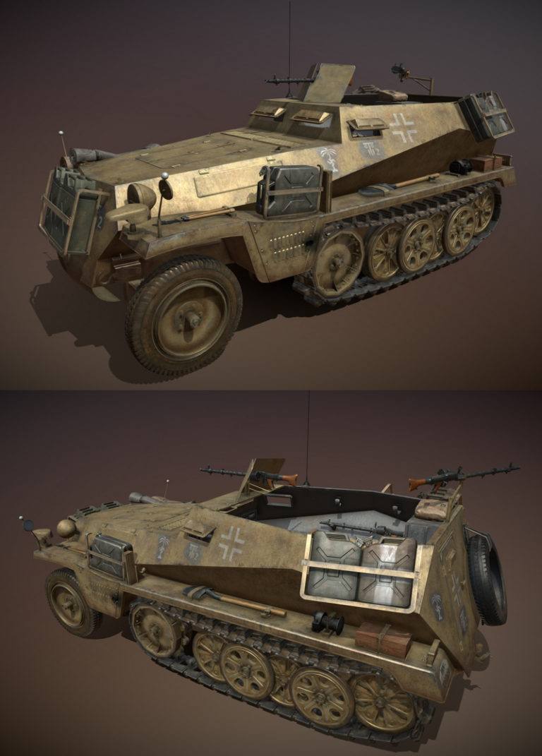 Desire FX 3d models | SD.KFZ 250-1 Halftruck 10PD – 3D Model