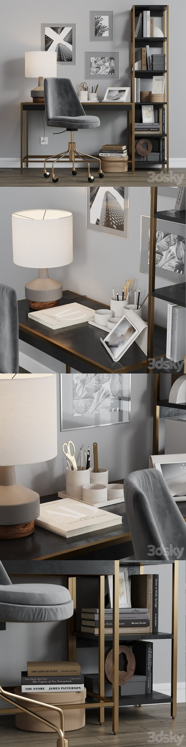 Desire FX 3d models | Zane Black Office Workplace West Elm – 3D Model