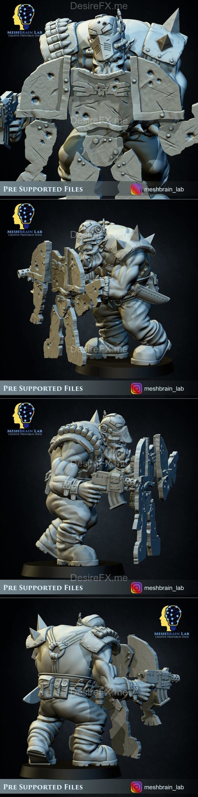 Desire FX 3d models | Ork Commando Stealth Master 02 – 3D Print Model STL
