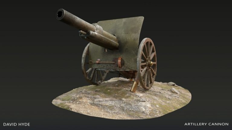 Desire FX 3d models | World War One Artillery Cannon