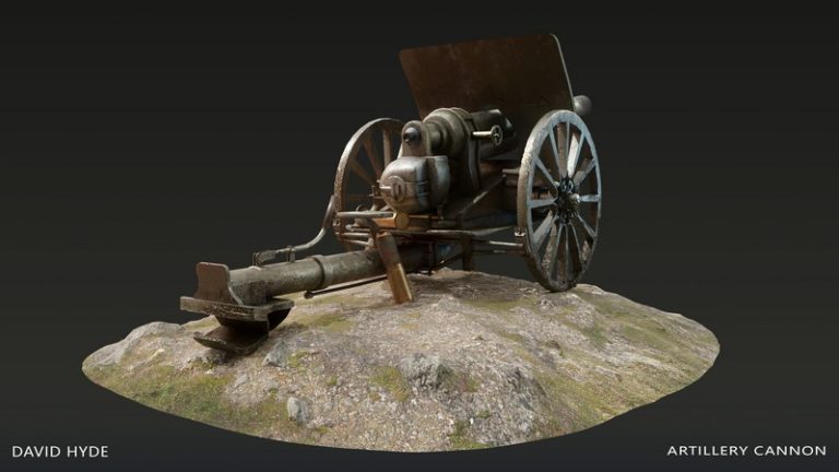Desire FX 3d models | World War One Artillery Cannon