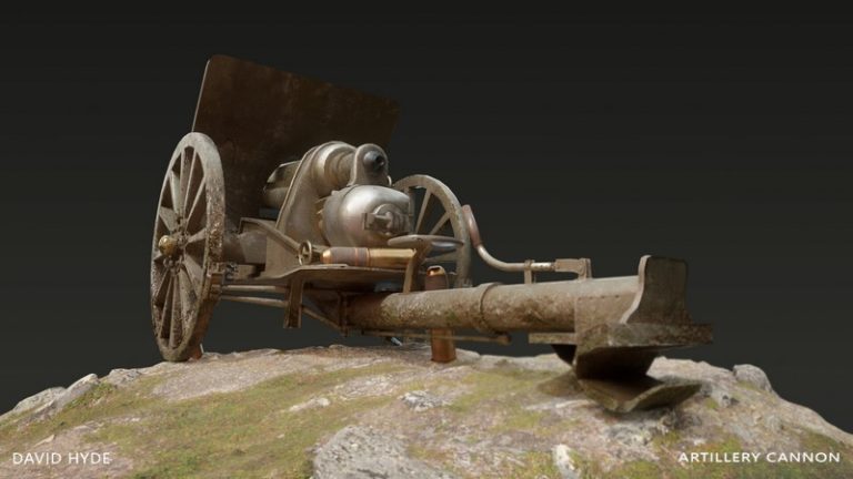 Desire FX 3d models | World War One Artillery Cannon