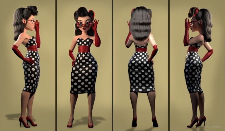 Desire FX 3d models | Pin-up Girl in Museum