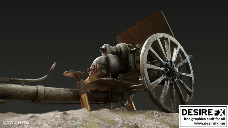 Desire FX 3d models | World War One Artillery Cannon