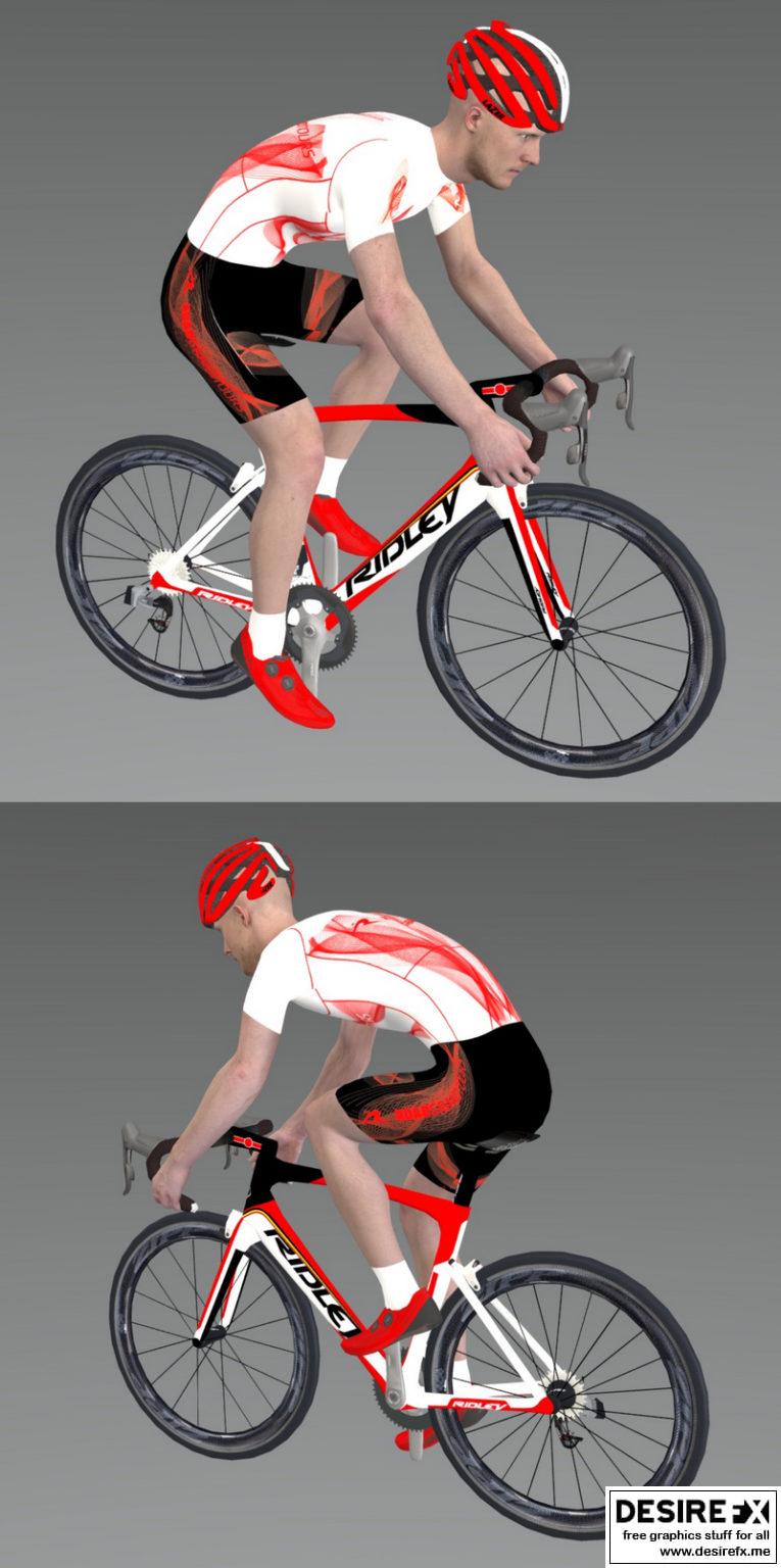 Desire FX 3d models | Cyclist in Drops Pose – 3D Model
