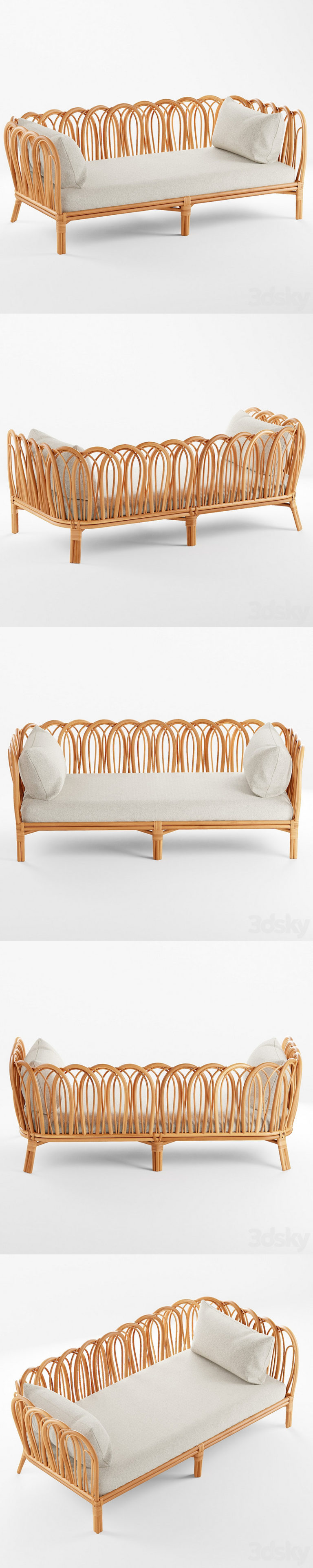 Desire FX 3d models | Melody Rattan Daybed – 3D Model