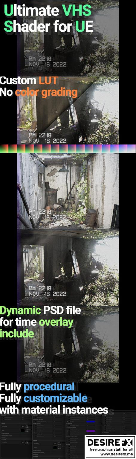 Desire FX 3d models | Ultimate VHS Shader for Unreal Engine