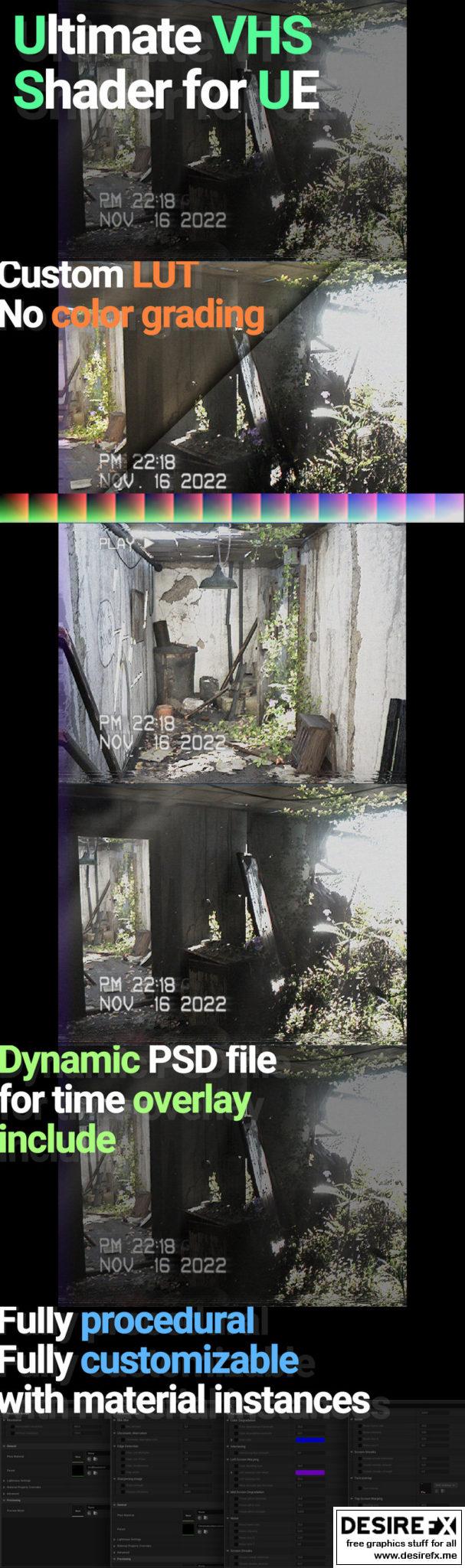 Desire FX 3d models | Ultimate VHS Shader for Unreal Engine