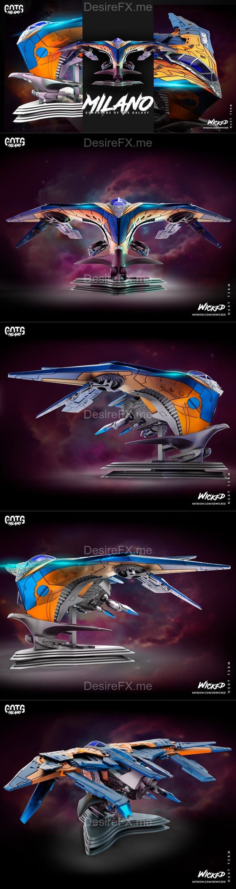 Desire FX 3d models | WICKED – Milano Ship – 3D Print Model STL