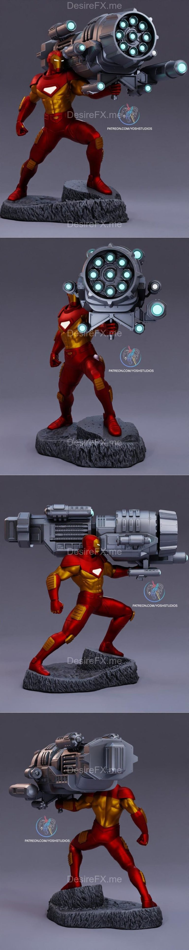 Desire FX 3d models | Modular Iron Man Statue – 3D Print Model STL