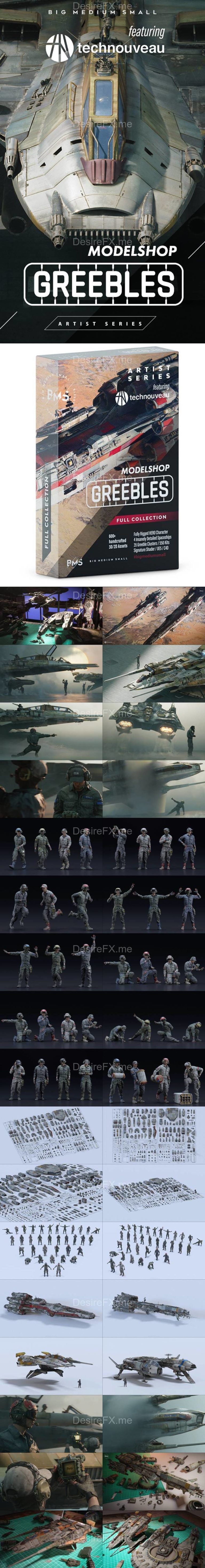 Desire FX 3d models | Modelshop Greebles Collection Bundle – BigMediumSmall