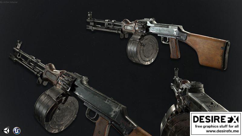 Desire FX 3d models | RPD machinegun Low-poly 3D model