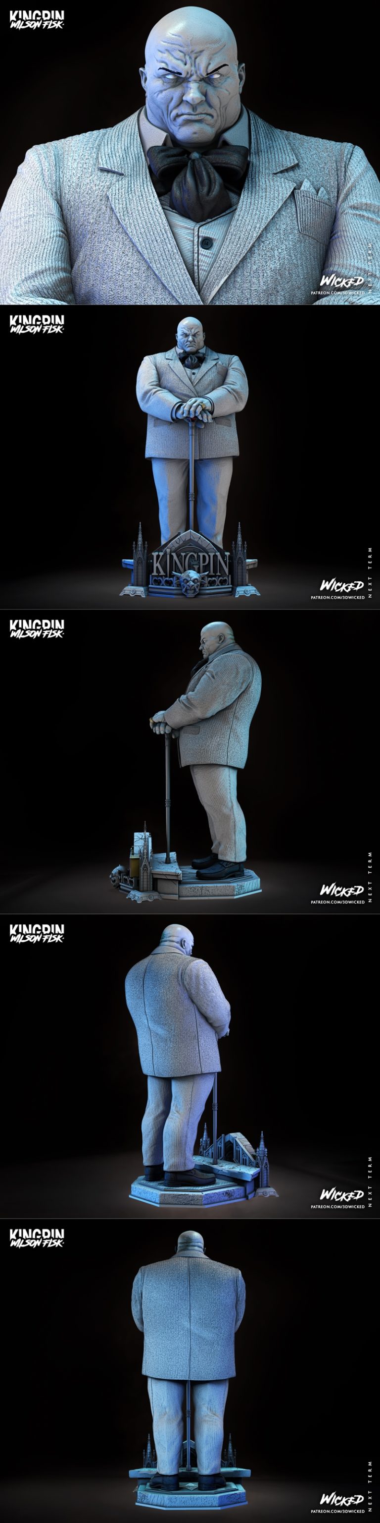 Desire FX 3d models | WICKED – Kingpin Statue and Bust – 3D Print Model STL