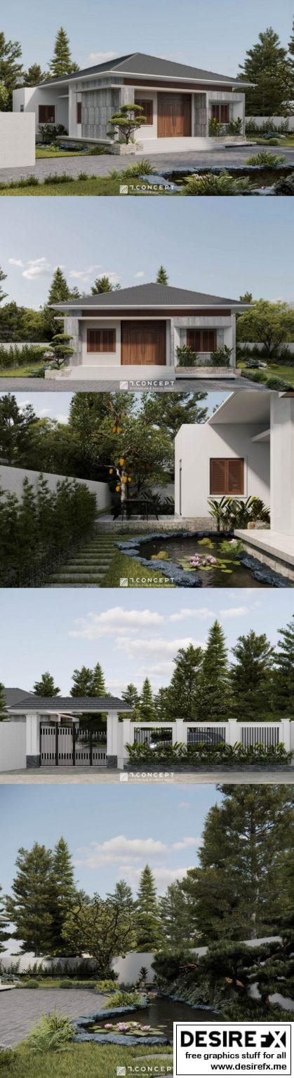 Desire FX 3d models | Garden House Exterior Model – 3D Model