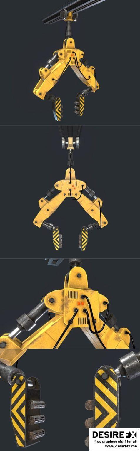 Desire FX 3d models | Sci-Fi Frog Legged Crane – 3D Model