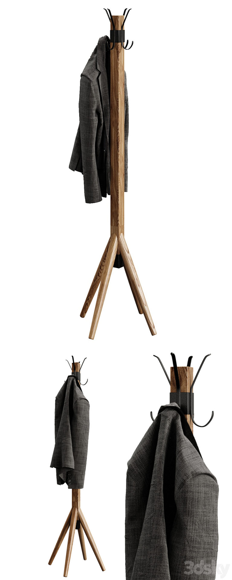 Desire FX 3d models | Wooden Floor Hanger Jacket, Clothes, Hallway – 3D ...