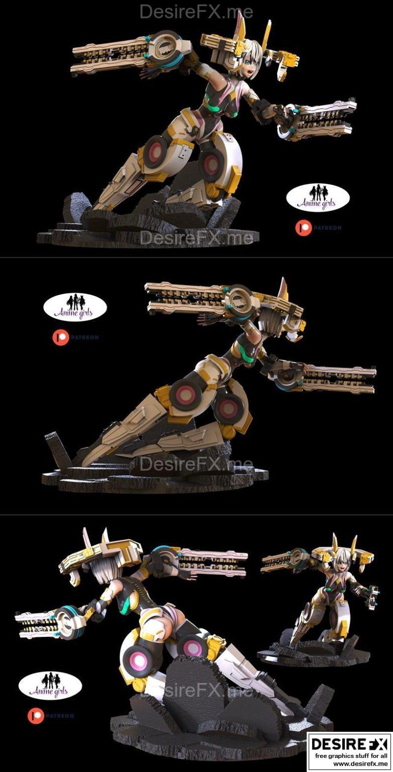 Desire FX 3d models | Megan Mecha Girls – 3D Print Model STL