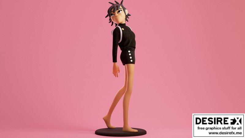 Desire FX 3d models | Gorillaz – Noodle 3D print model