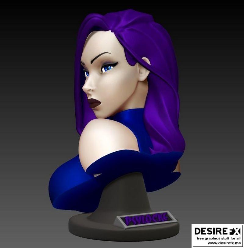 Desire FX 3d models | Bust – Pyslocke 3D print model
