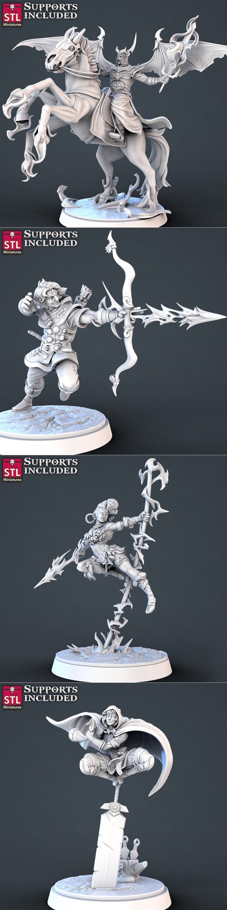 Desire FX 3d models | STL Miniatures – DnD Tribute Set – 3D Print Model STL