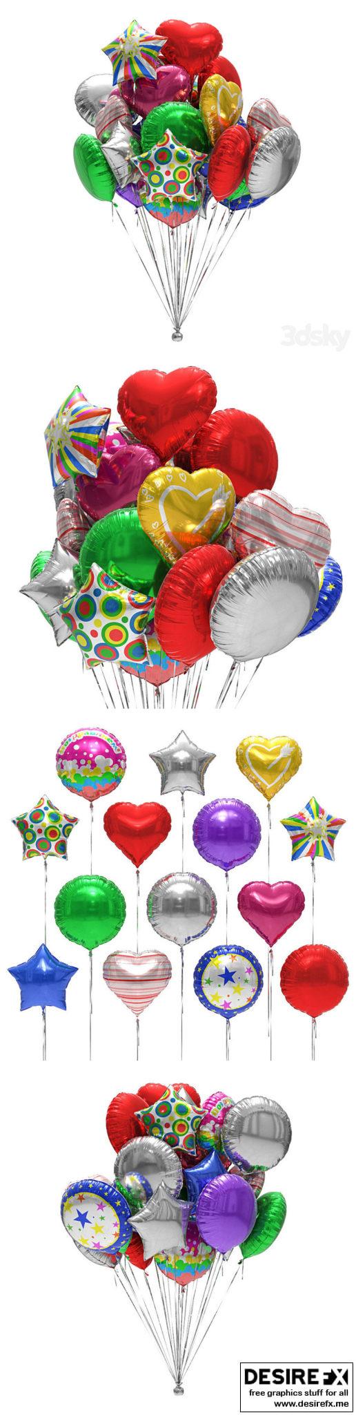 Desire FX 3d models | Foiled balloons – 3D Model