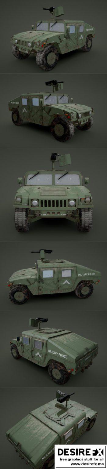 Desire FX 3d models | Humvee Military Police Gulf War – 3D Model
