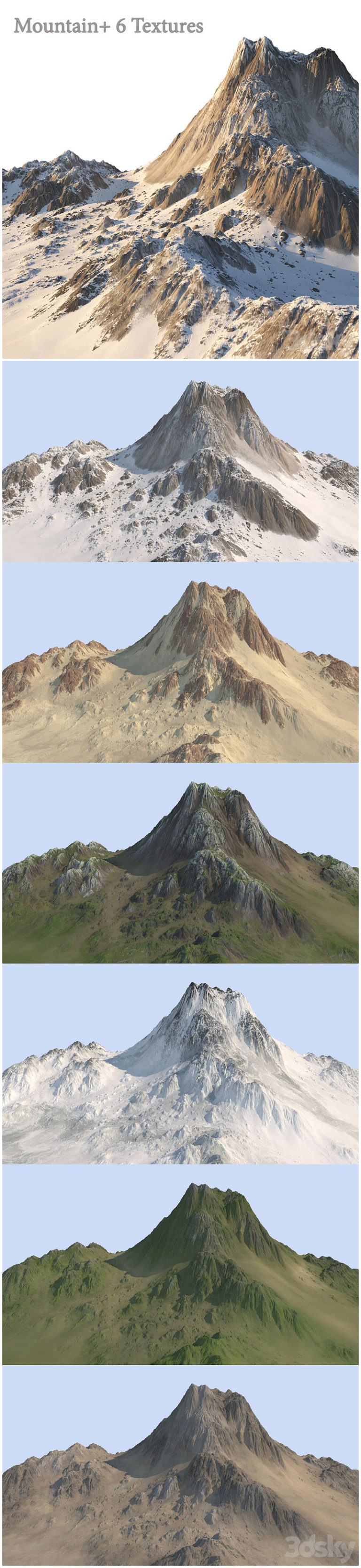 Desire FX 3d models | Mountain (6 Textures) – 3D Model