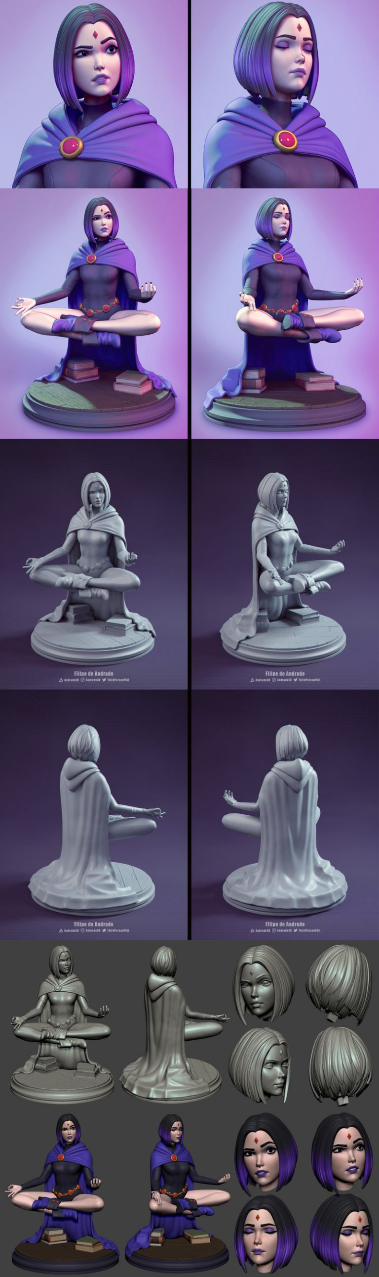 Desire FX 3d models | Raven from Teen Titans – DC Comics – 3D Print Model