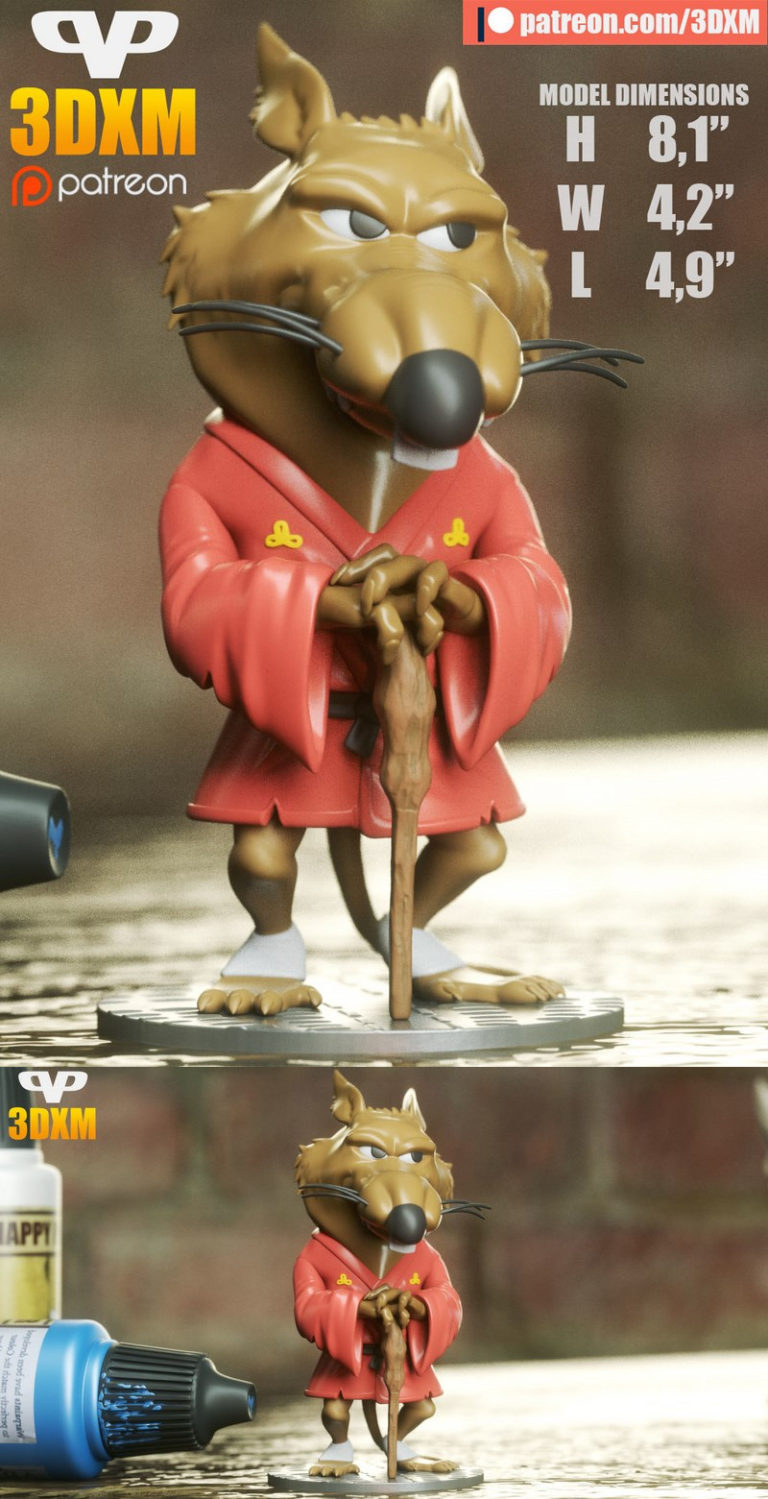 Desire FX 3d models | Splinter Chibi – 3DXM – Teenage Mutant Ninja ...