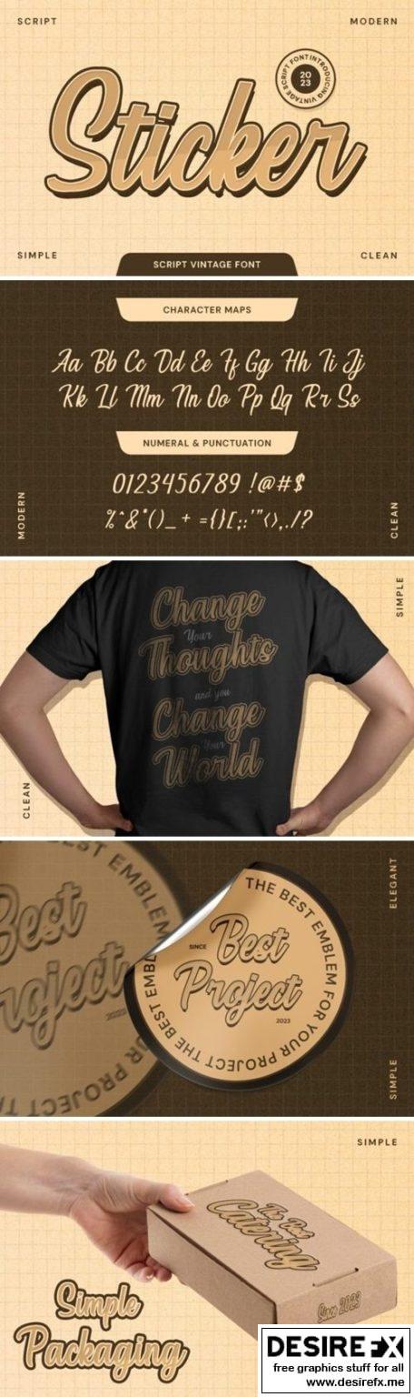 Desire FX 3d models | Sticker Font