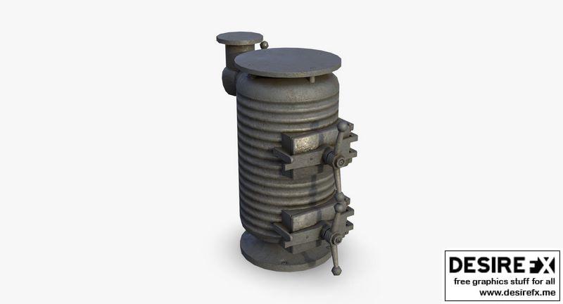 Desire FX 3d models | Bunker Stove WWII Low-poly 3D model