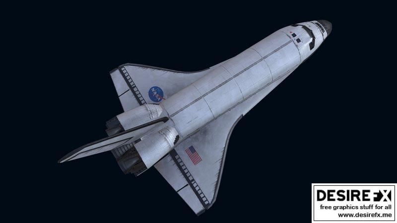 Desire FX 3d models | Space Shuttle Low-poly 3D model