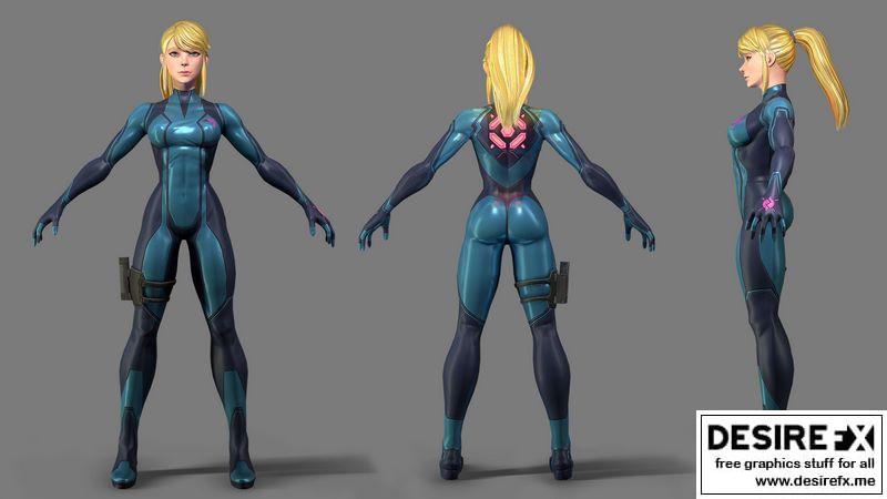 Desire FX 3d models | Zero Suit Samus Low-poly 3D model