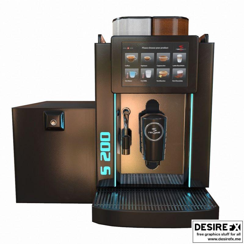Desire FX 3d models | Coffee Machine Rex Royal S200 Low-poly 3D model