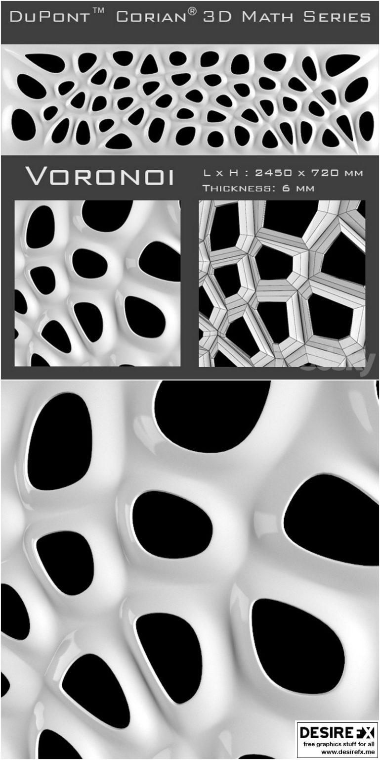 Desire FX 3d models | 3D Panel Corian Voronoi – 3D Model