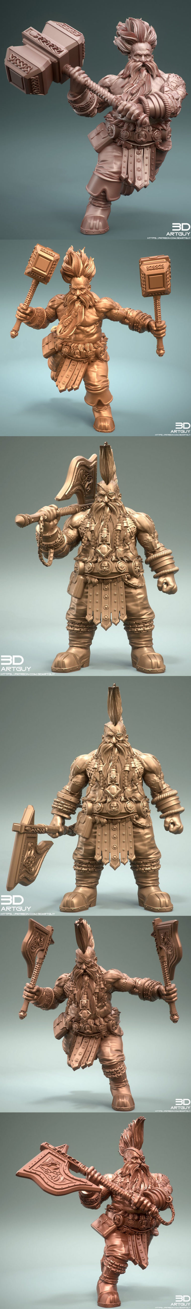 Desire FX 3d models | 3DArtGuy – Badass Dwarf – 3D Print Model