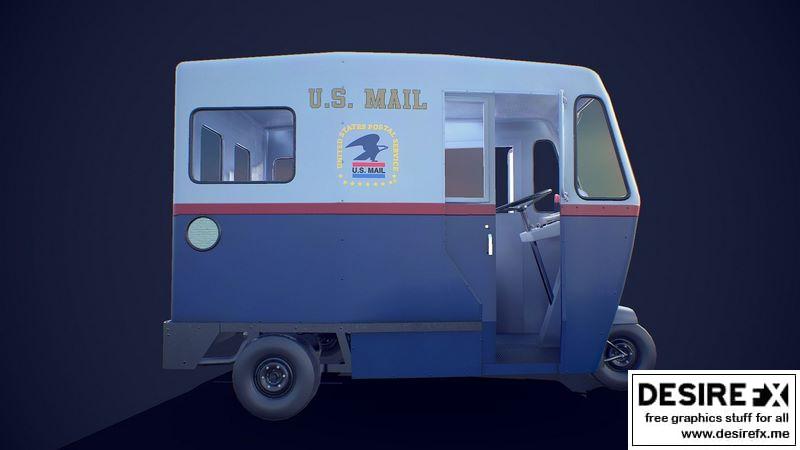 Desire FX 3d models | Cushman Mailster truckster 1960 Low-poly 3D model