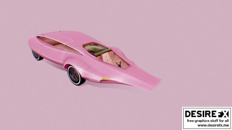 Desire FX 3d models | Pink Panther Car Low-poly 3D model